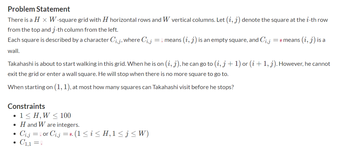 AtCoder abc232_d. Weak Takahashi 题解（bfs或dp） - AcWing