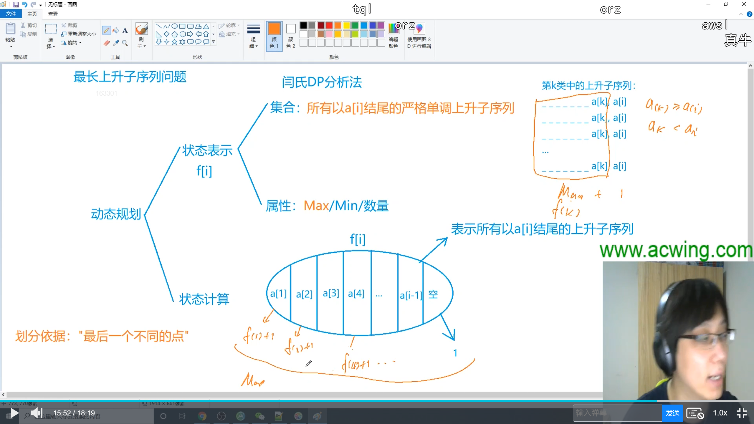 Acwing 895 最长上升子序列 Acwing 
